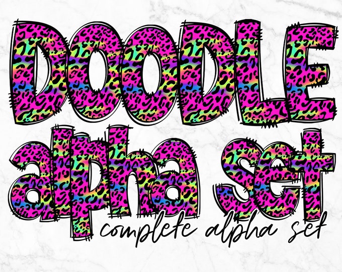 Doodle Alphabet PNG, Alphabet Letters PNG Bundle, Hand Drawn Doodles ...