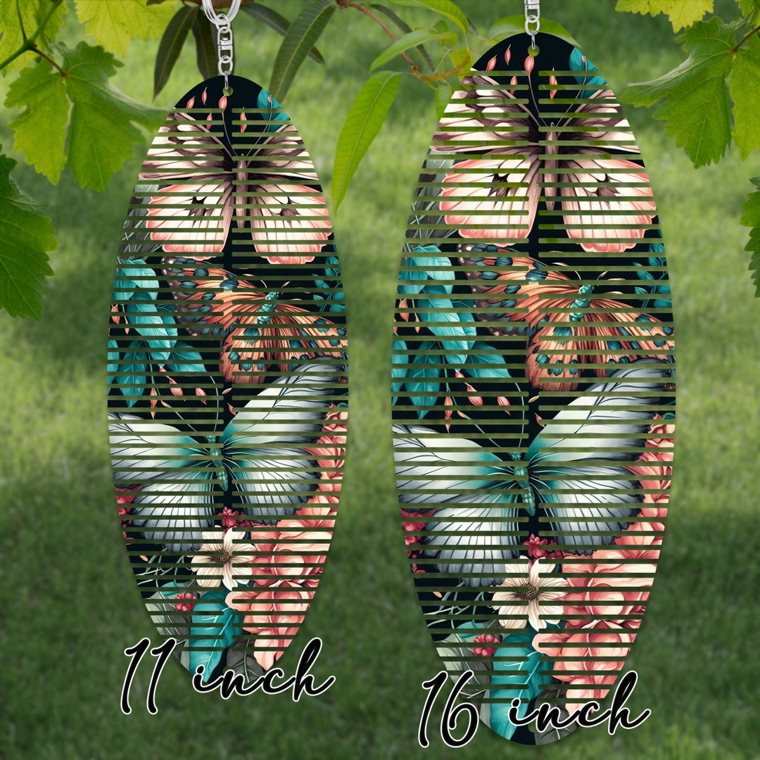 Butterfly Oval Wind Spinner Sublimation Design, 11 Inch Oval Wind ...