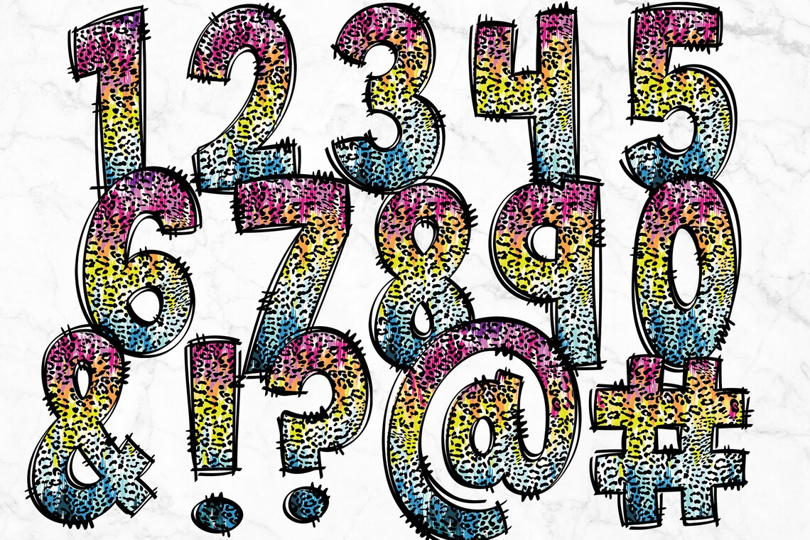 Leopard Print Alphabet Letters PNG Bundle Alphabet Clipart - Etsy