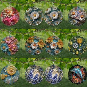 3D Paper Quill Wind Spinner Bundle Sublimation Design Template, 3D Wind ...