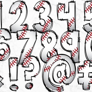 Baseball Alphabet Letters PNG Bundle, Alphabet Clipart, Baseball Hand ...