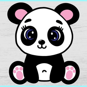 Panda SVG, Panda Clipart, Svg Files and Outline Svg, Panda Line Art ...