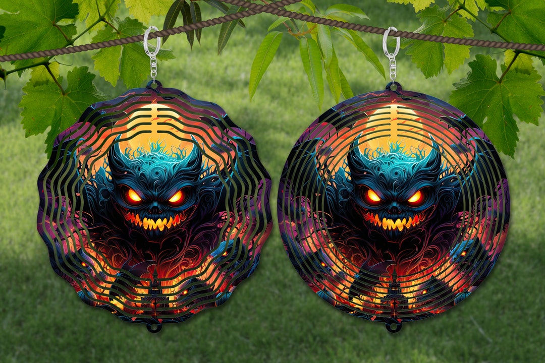 Bat Wind Spinner Halloween Sublimation Design Template, Wind Spinner ...