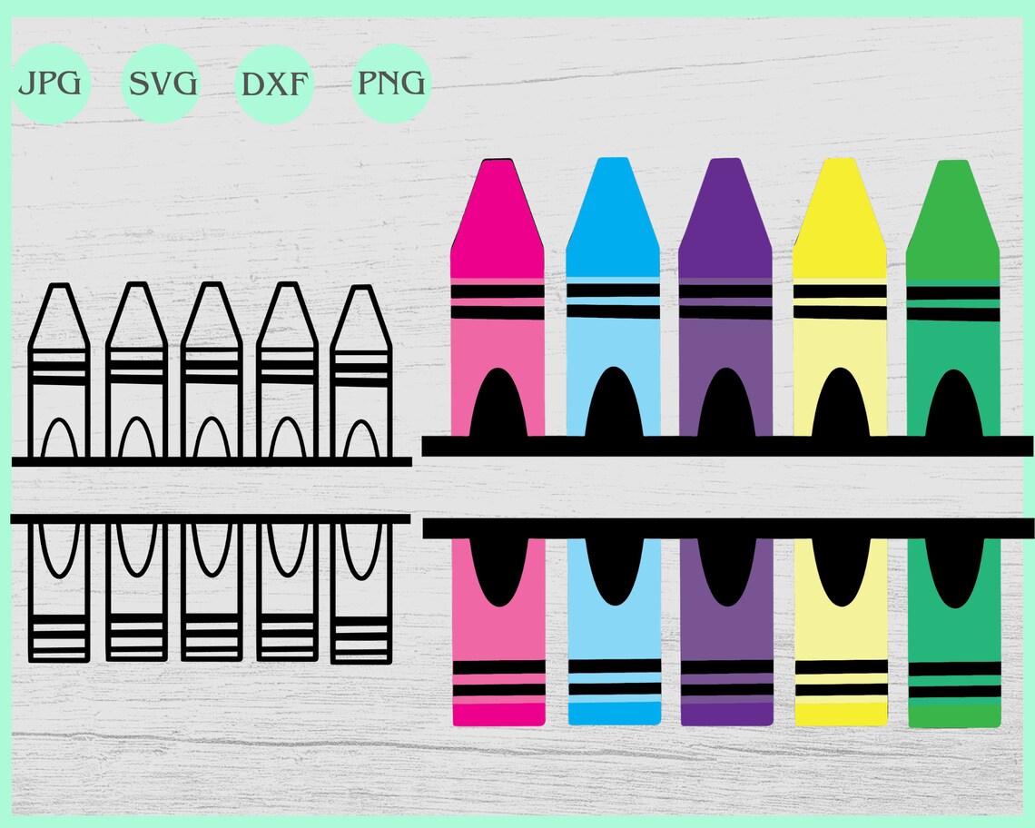 Crayon Monogram Svg Crayon Svg Crayon Clipart Crayons Svg - Etsy