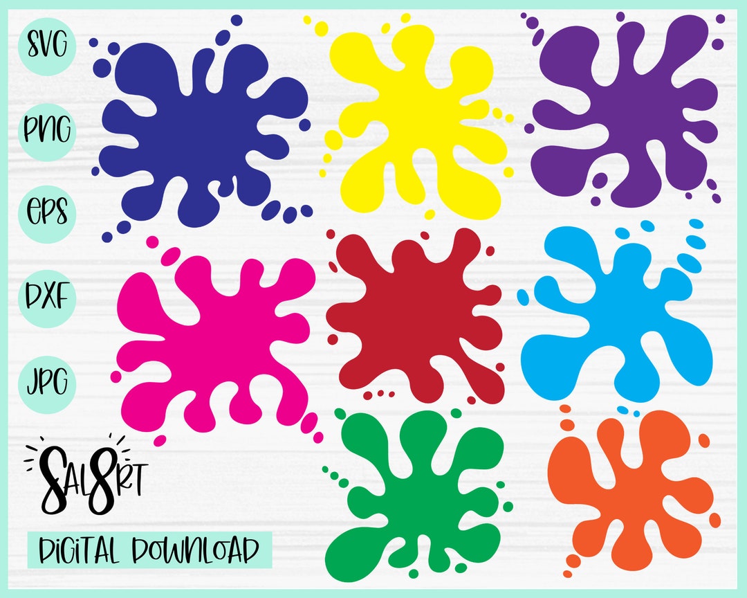 Paint Splatter Svg, Paint Splats Svg, Paint Svg, Blob Svg, Ink Splatter ...