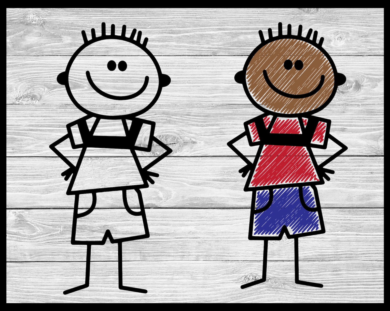 Stick Figure Kids SVG Bundle Stick People Svg Stick Friends - Etsy