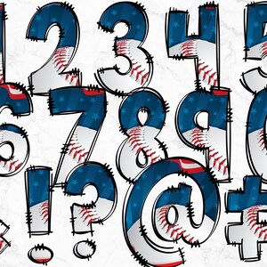 Baseball Alphabet Letters PNG Bundle, Alphabet Clipart, Baseball Hand ...