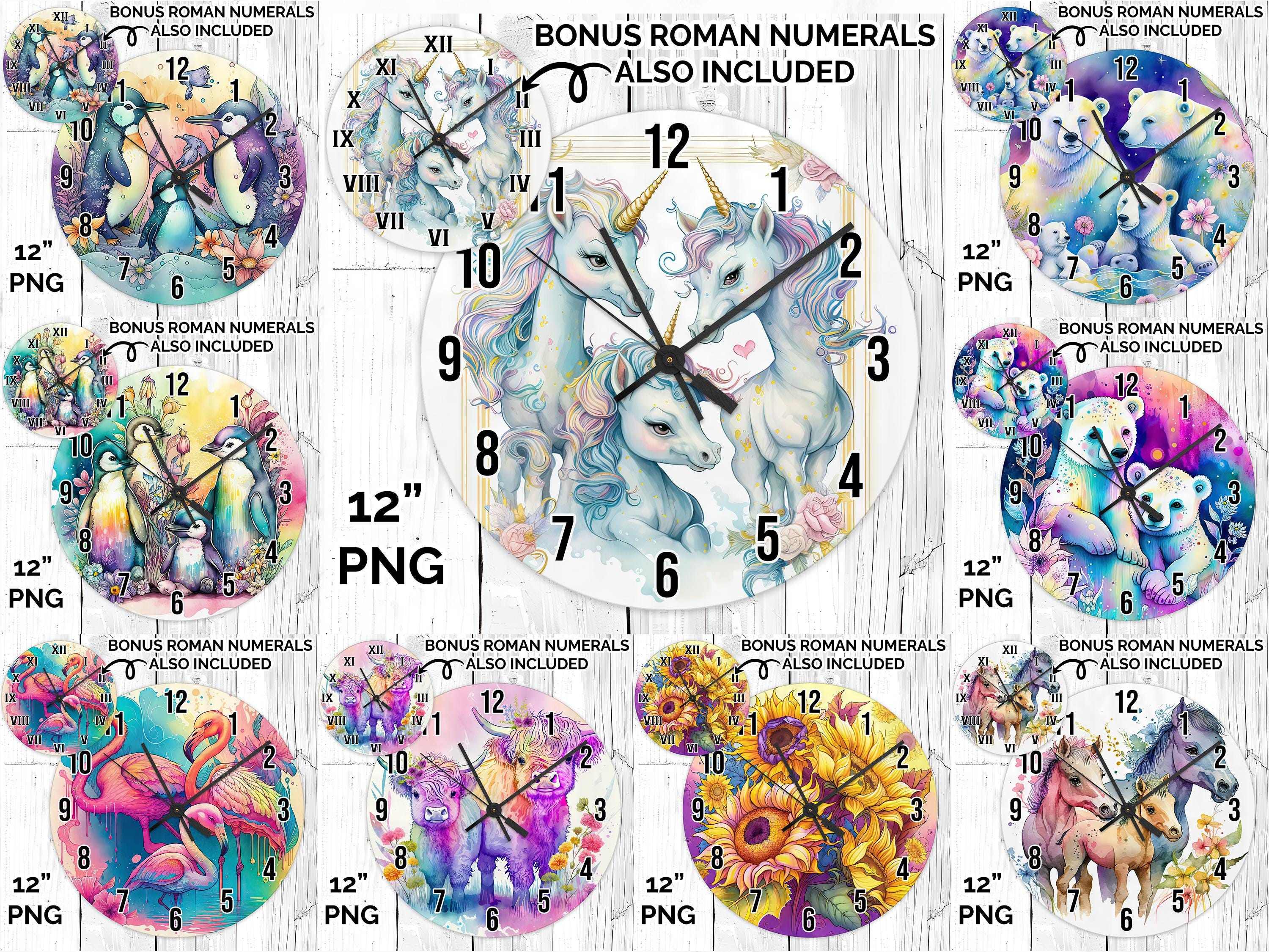 Clock PNG, Printable Wall Clock, Sublimation Clock Png , Clock Template ...