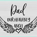 Heavenly Angel Svg Bundle, Christmas Memorial Svg, in Loving Memory ...