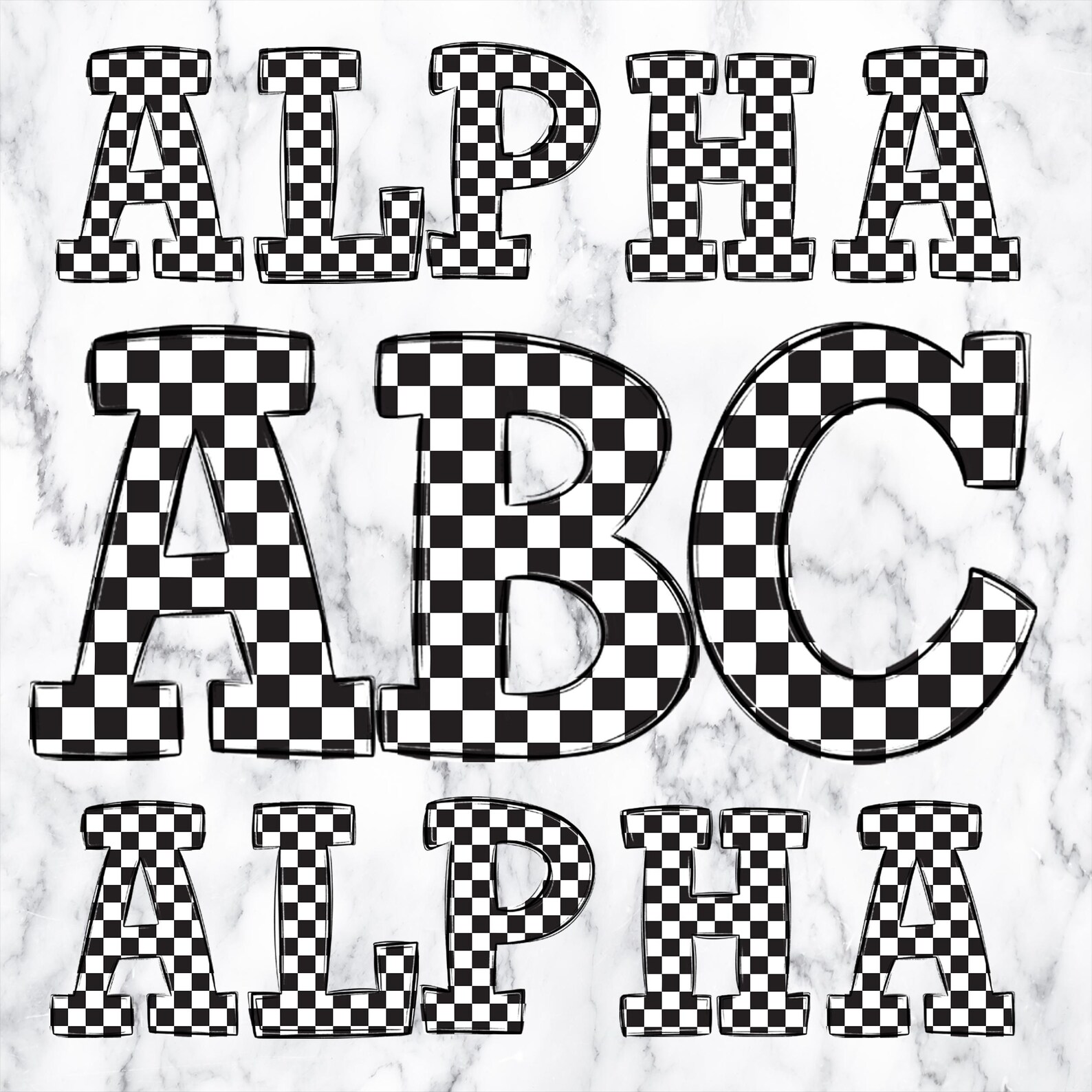Fall Checkered Letters Alphabet PNG Check Alphabet Clipart Printable ...
