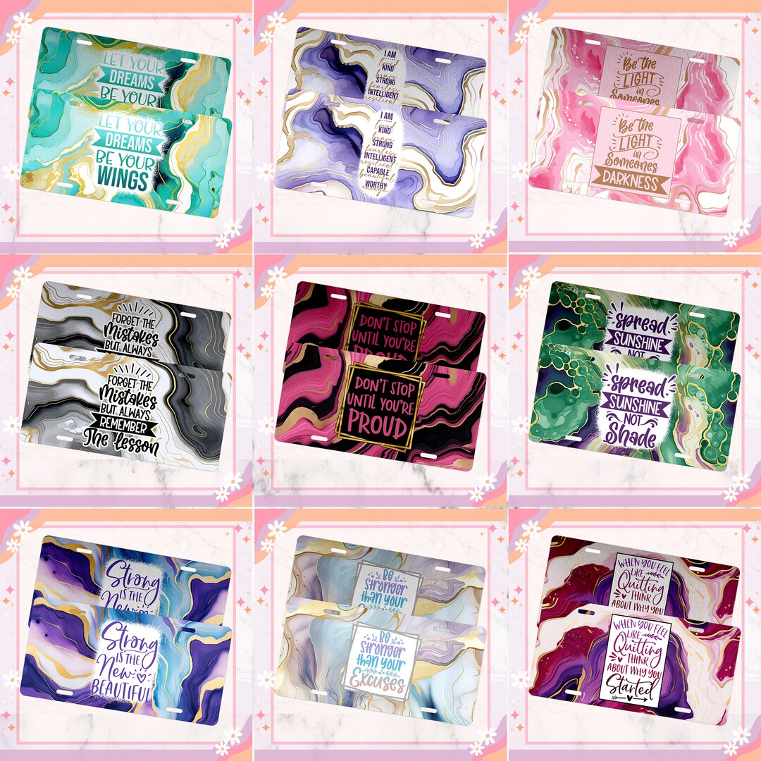 License Plate Sublimation Design Bundle, License Plate Bundle, License ...