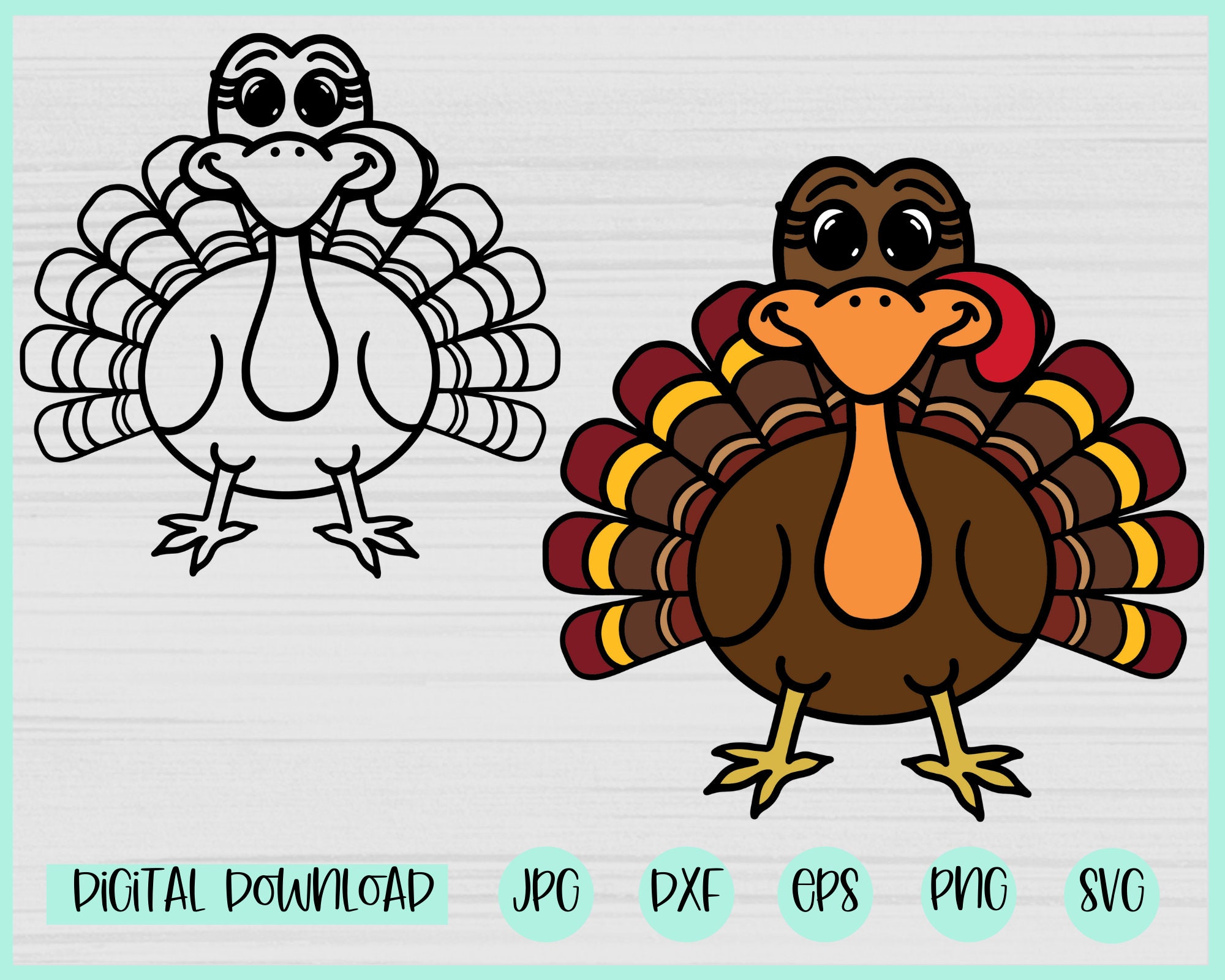 Turkey Svg, Layered Turkey Svg, Turkey Clipart, Thanksgiving Svg ...