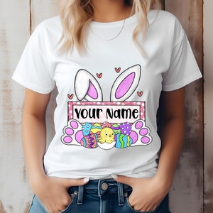 Easter Name Holder Editable Canva Template, Cute Name PNG, Easter ...
