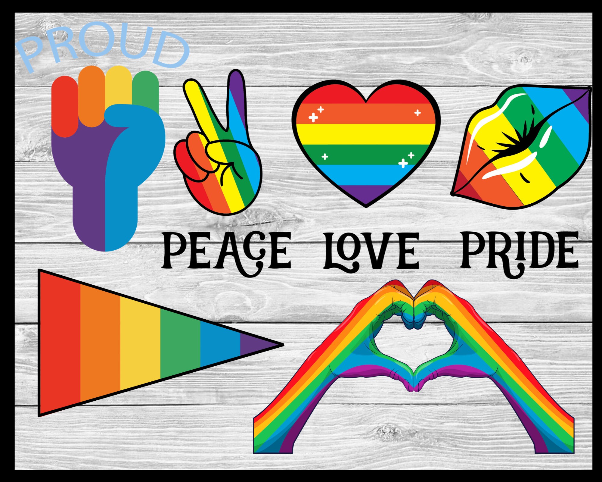Pride Svg Bundle Pride Svg Gay Pride Clipart Lesbian Pride Etsy