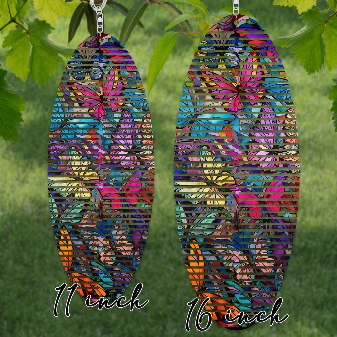 Butterfly Oval Wind Spinner Sublimation Design, 11 Inch Oval Wind ...