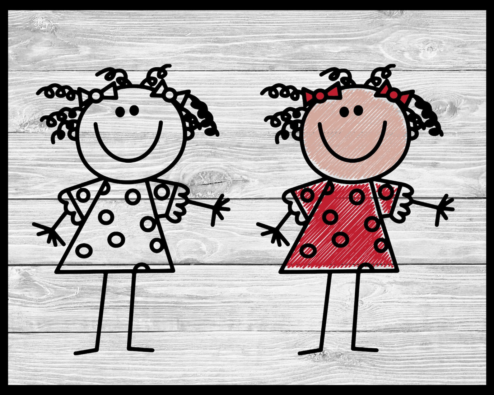 Stick Figure Kids SVG Bundle Stick People Svg Stick Friends - Etsy