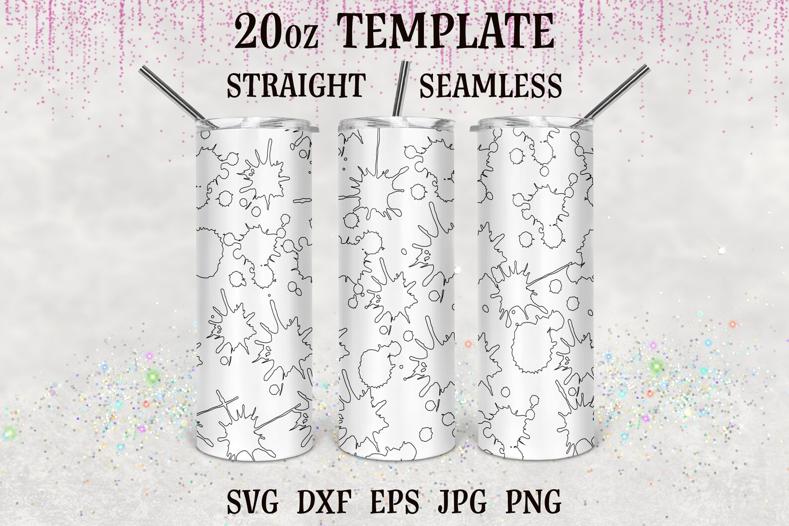 Blood Spatter Burst Tumbler Template Svg Burst Tumbler Svg | Etsy