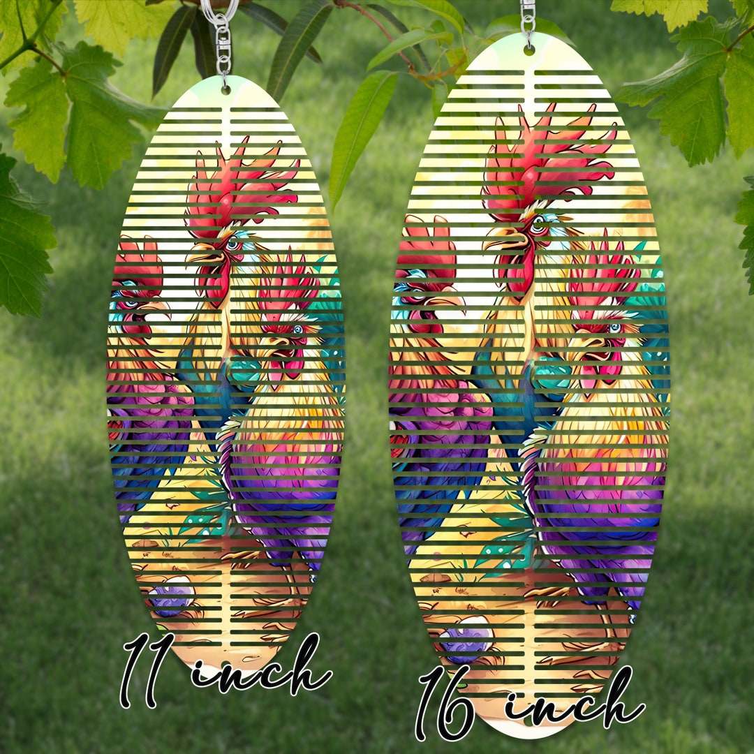 Rooster Oval Wind Spinner Sublimation Design, 11 Inch Oval Wind Spinner ...