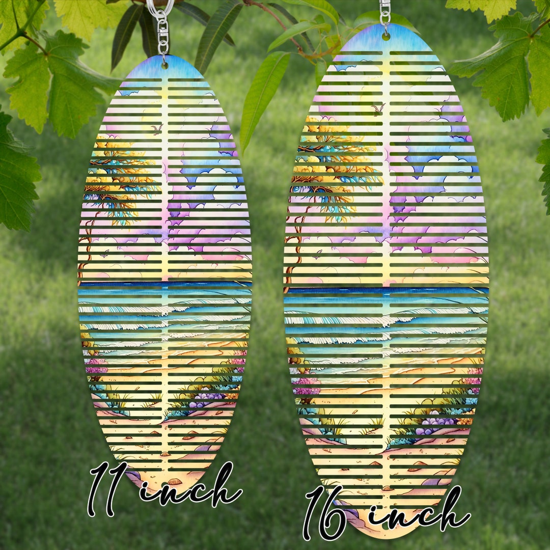 Beach Oval Wind Spinner Sublimation Design, 11 Inch Oval Wind Spinner, 16 Inch Long Sublimation ...