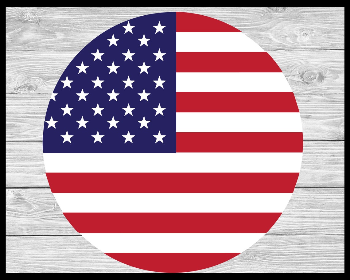 American Flag Svg, Circle American Flag Svg, USA Flag Svg, Patriotic ...