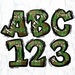 Football Doodle Letters PNG Bundle, Alphabet Clipart, Leopard Print ...