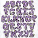 Purple Doodle Letters PNG Bundle, Alphabet Clipart, Spotty Squiggle ...