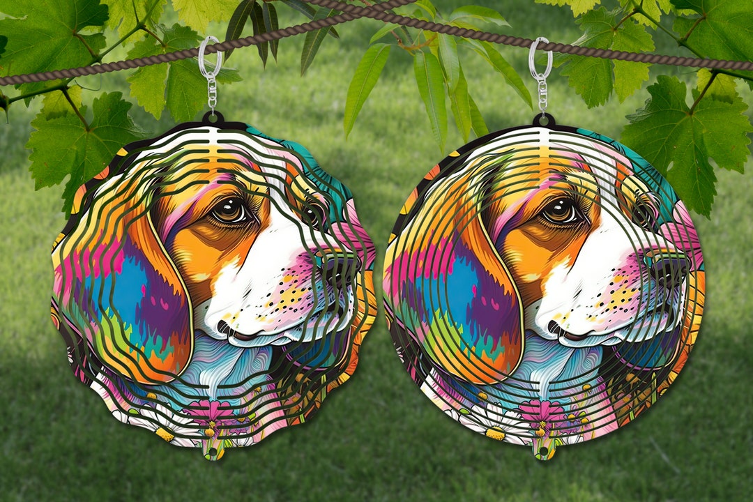 Beagle Wind Spinner Sublimation, Dog Wind Spinner SVG, 10 Inch Round ...