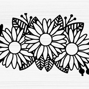Daisy Svg, Flower Svg, Floral Svg, Layered Daisy Svg, Layered Flower ...