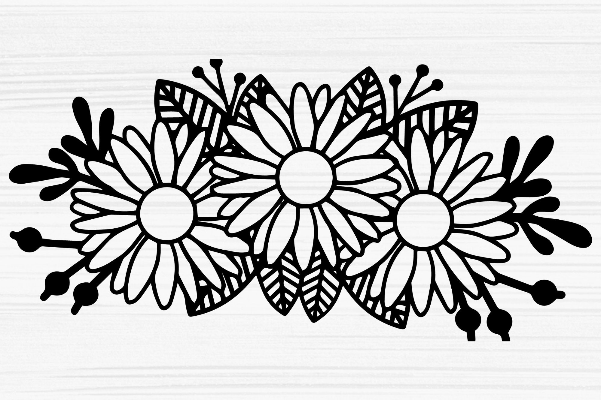 Daisy Svg Flower Svg Floral Svg Layered Daisy Svg Layered - Etsy