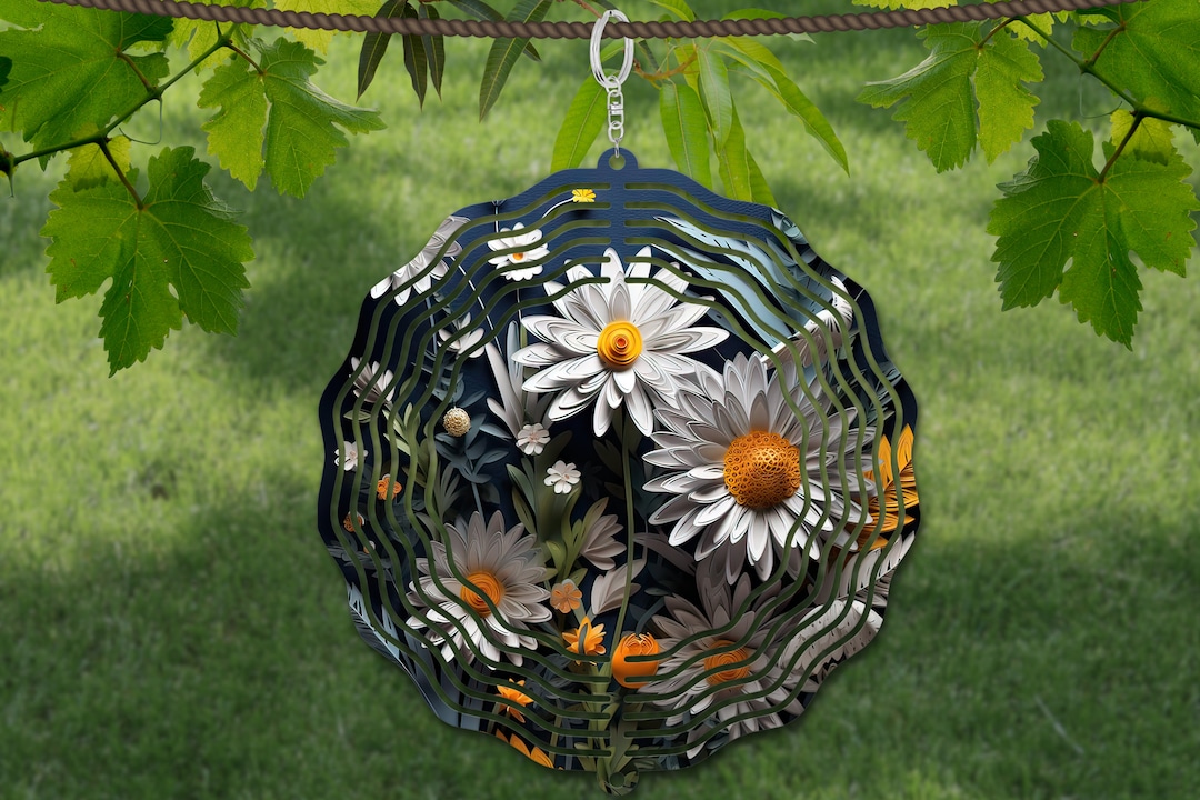 Daisy Wind Spinner Paper Quill Sublimation Design Template, 3D Wind ...
