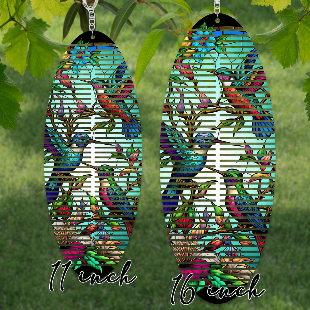 Hummingbird Oval Wind Spinner Sublimation Design, 11 Inch Oval Wind ...