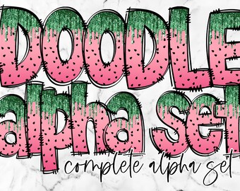 Hand Drawn Alphabet Clipart | Etsy