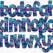Leopard Print Alphabet Letters PNG Bundle, Alphabet Clipart, Rainbow ...