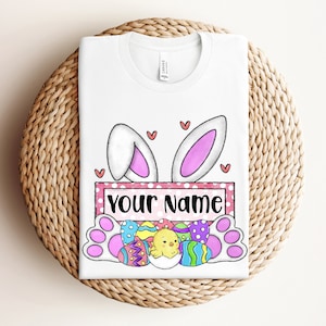 Easter Name Holder Editable Canva Template, Cute Name PNG, Easter ...