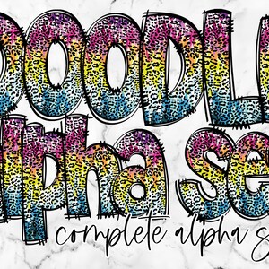 Leopard Print Alphabet Letters PNG Bundle, Alphabet Clipart, Rainbow ...