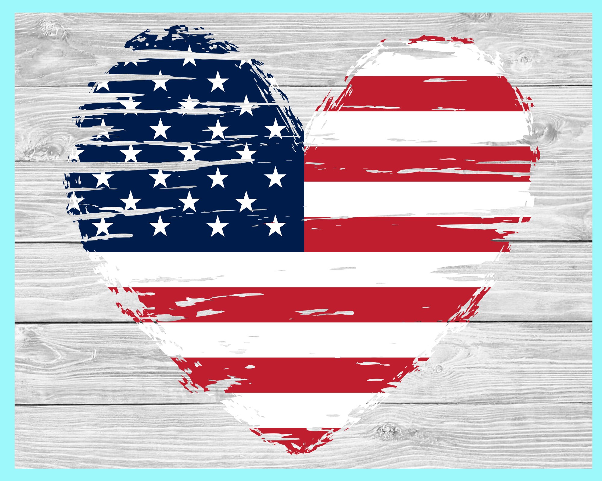 Distressed American Flag Heart Svg USA Flag Svg Grunge Flag - Etsy