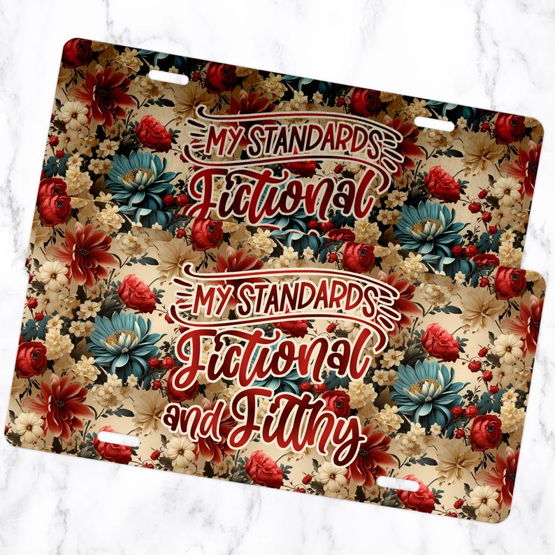 Dark Romance License Plate Sublimation PNG, Smut License Plate, Spicy ...