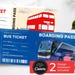 Editable Watercolor Bus Ticket Template, Coach Ticket Surprise Gift ...