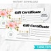 Editable Gift Certificate Design Template, Certificate Design Template ...