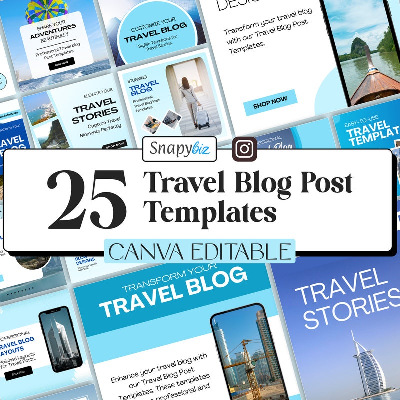 Travel Blog Template - Etsy