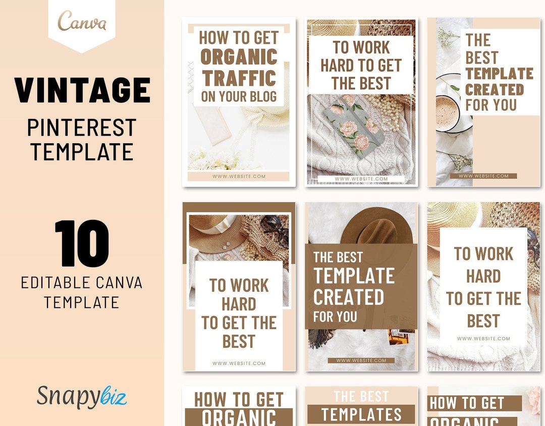 Editable Pinterest Canva Pins Template Customizable Pinterest Designs ...