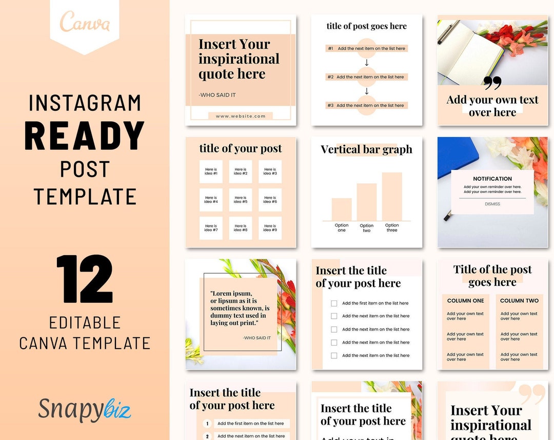Instagram Template Post Influencer | IG Content | Instagram Posts ...
