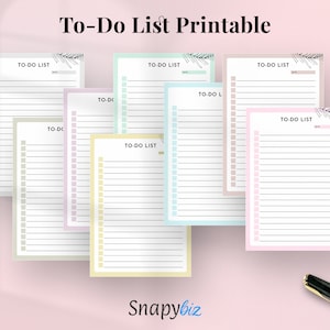 Fillable To-do List Printable Planner PDF, Printable Checklist ...