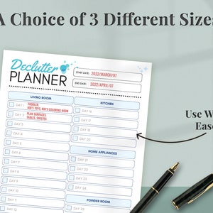 Declutter Checklist Printable, Editable Declutter Challenge Planner, 30 ...