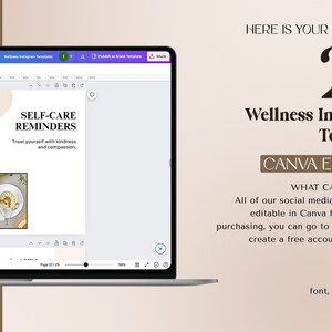 Wellness Instagram Post Template Health Social Media Template Fitness ...