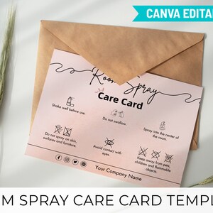 Printable Room Spray Care Guide Canva Template - Etsy