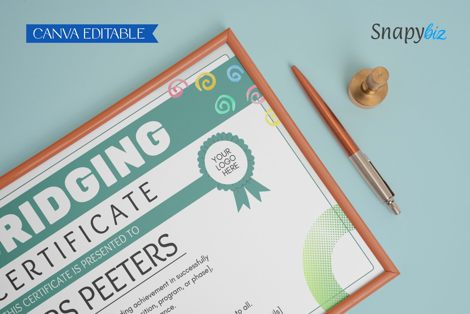 Editable Girl Scout Bridging Certificate, Canva Template (digital ...