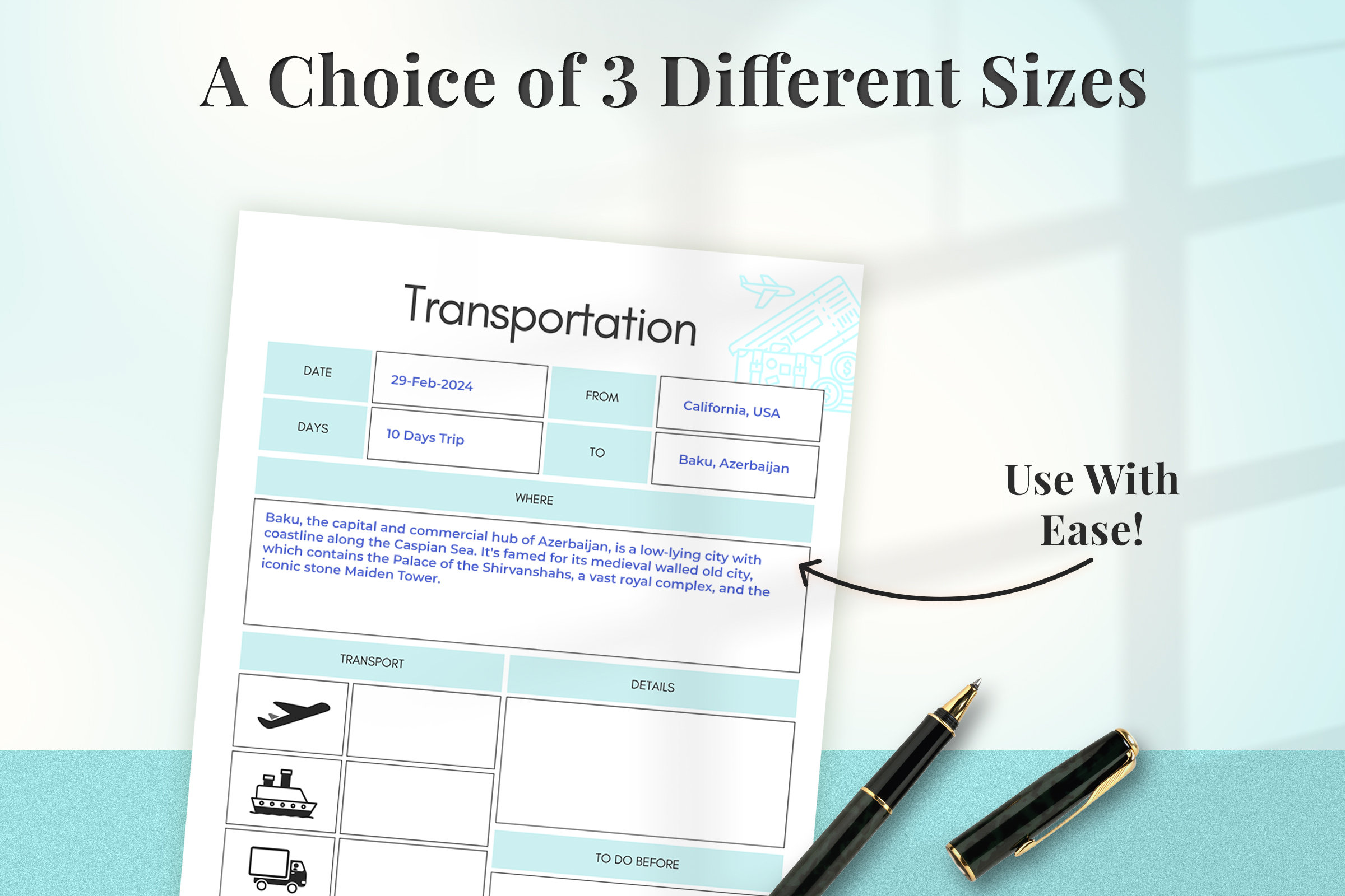 Editable Travel Planner Template Travel Printable Tracker Etsy