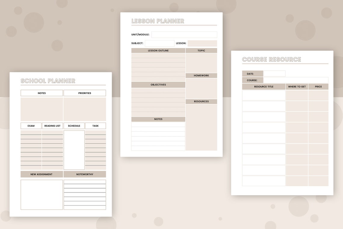 Elementary School Planner Elementary Student Planner - Etsy