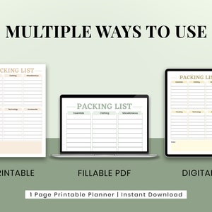 Editable Packing List Family Packing List Family Packing List for ...